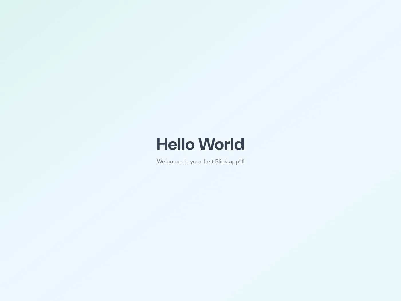 Hello World Simple App