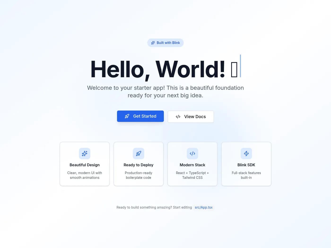 Hello World Starter App