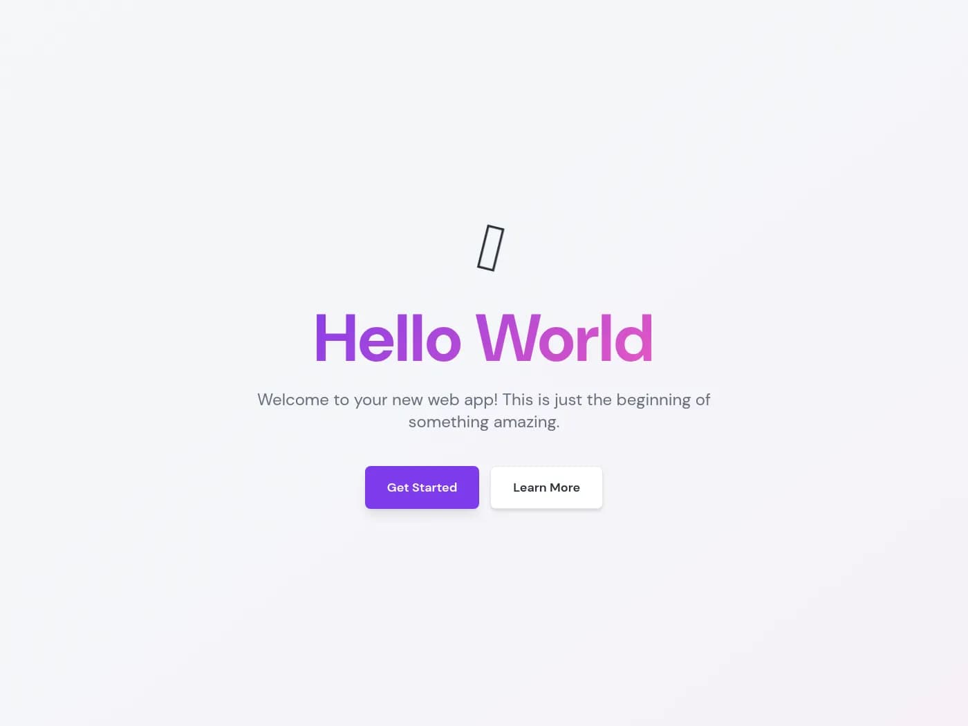 Hello World Web Greeting