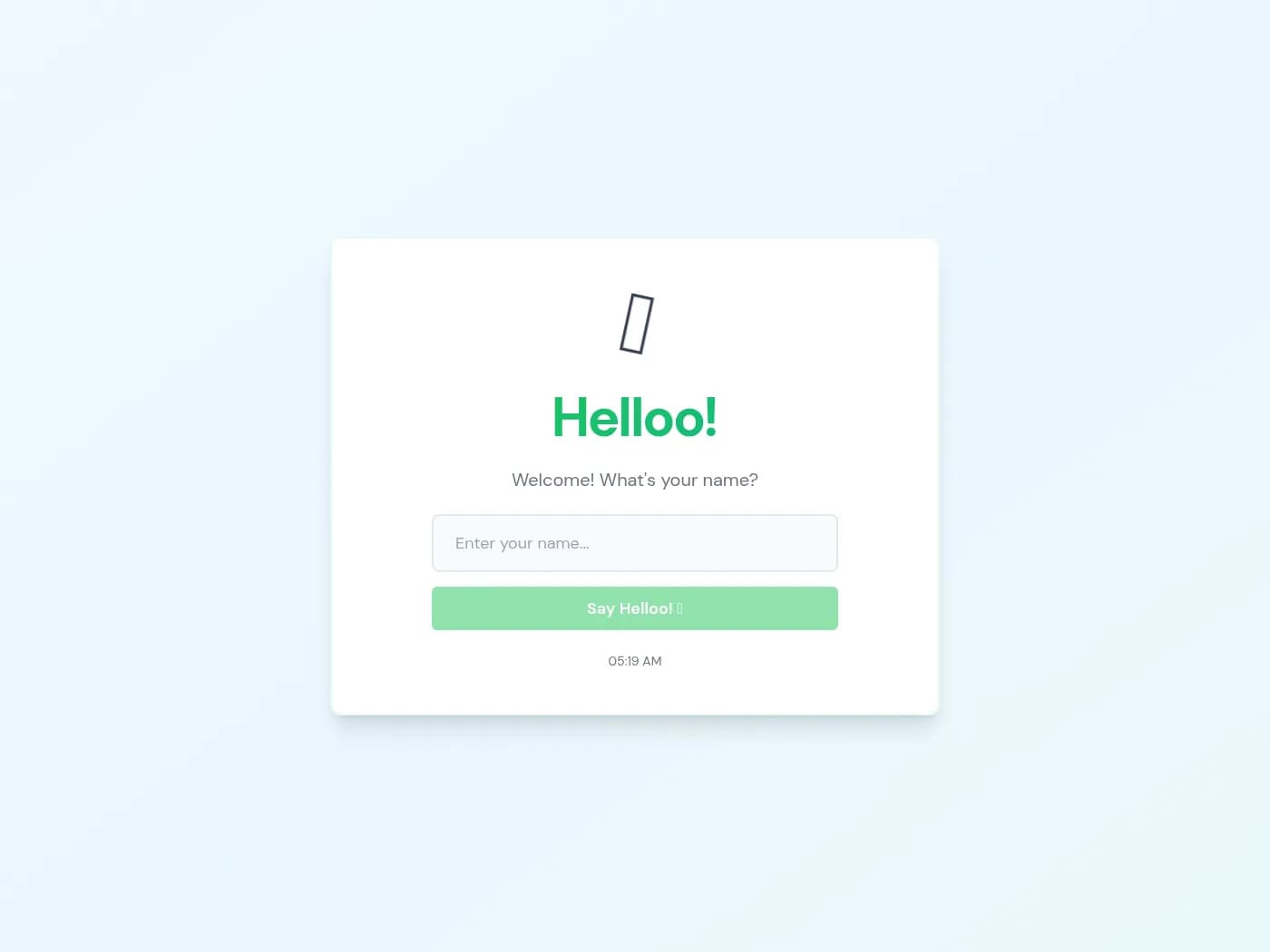 Helloo Greeting App