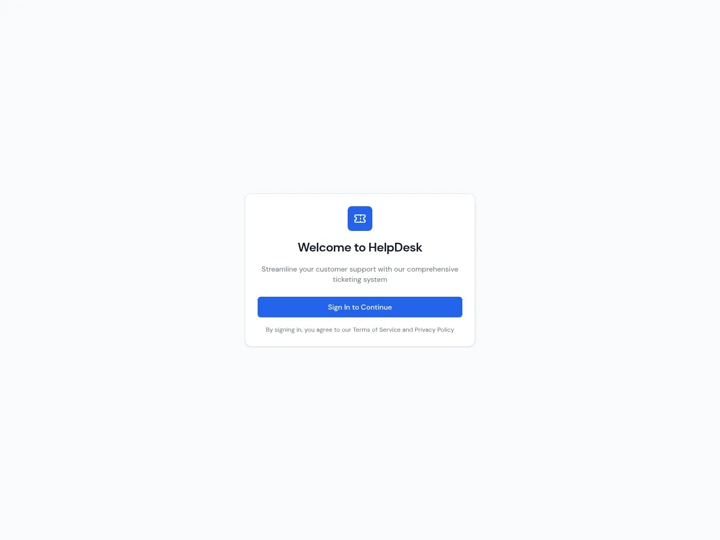 Help Desk Ticketing System