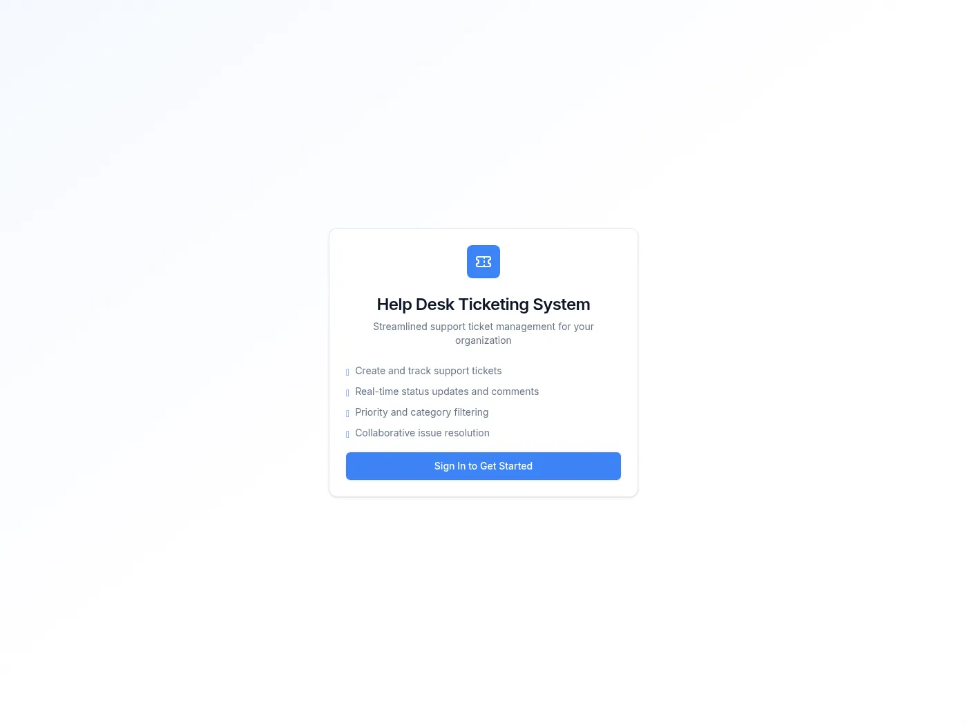 Help Desk Ticketing System