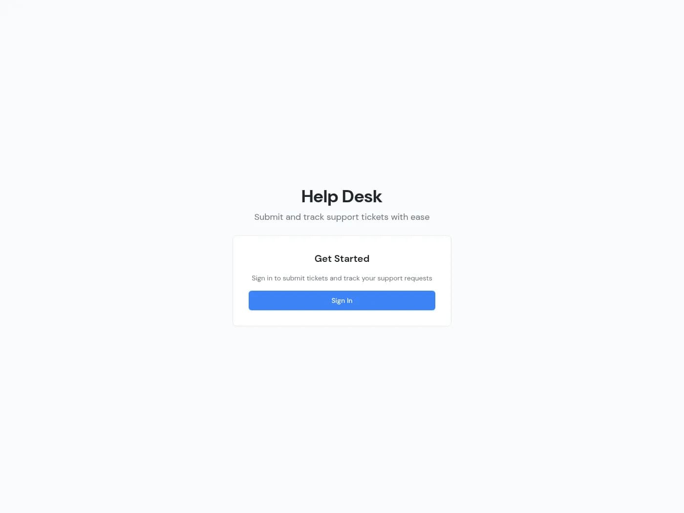 Help Desk Ticketing System
