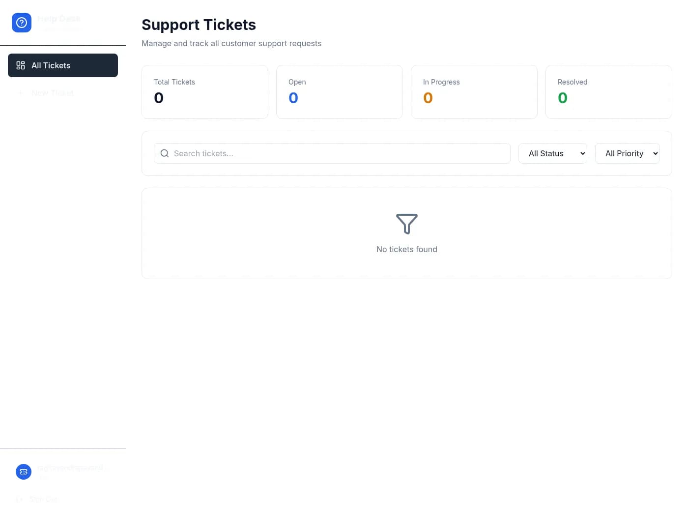 Help Desk Ticketing System
