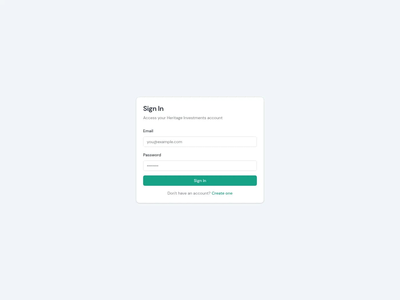 Heritage Investments Digital Investment Platform