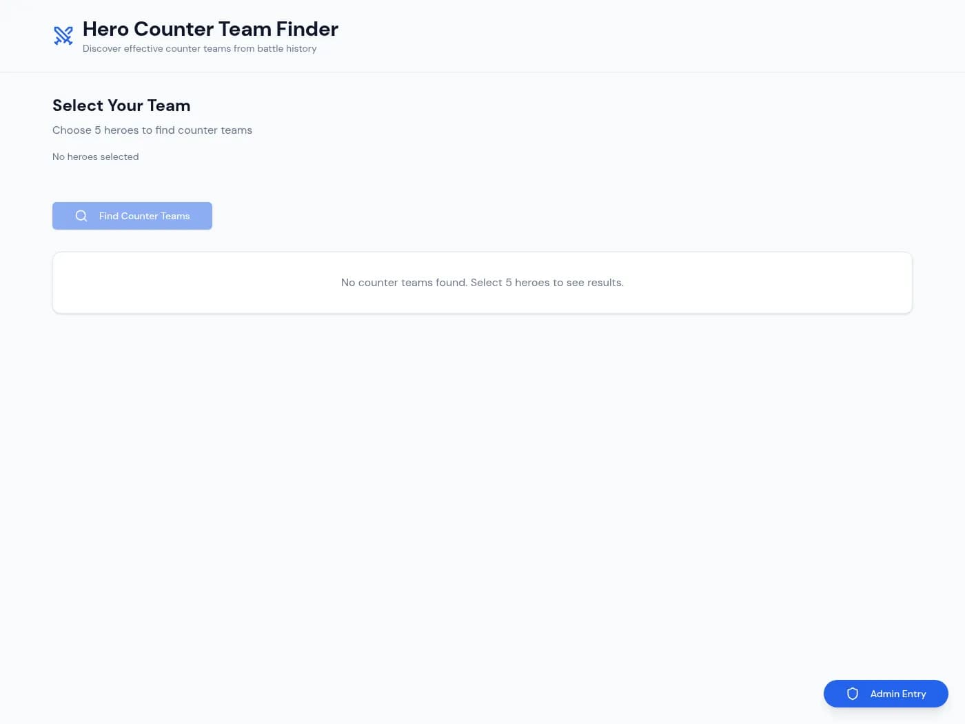Hero Counter Team Finder Web App