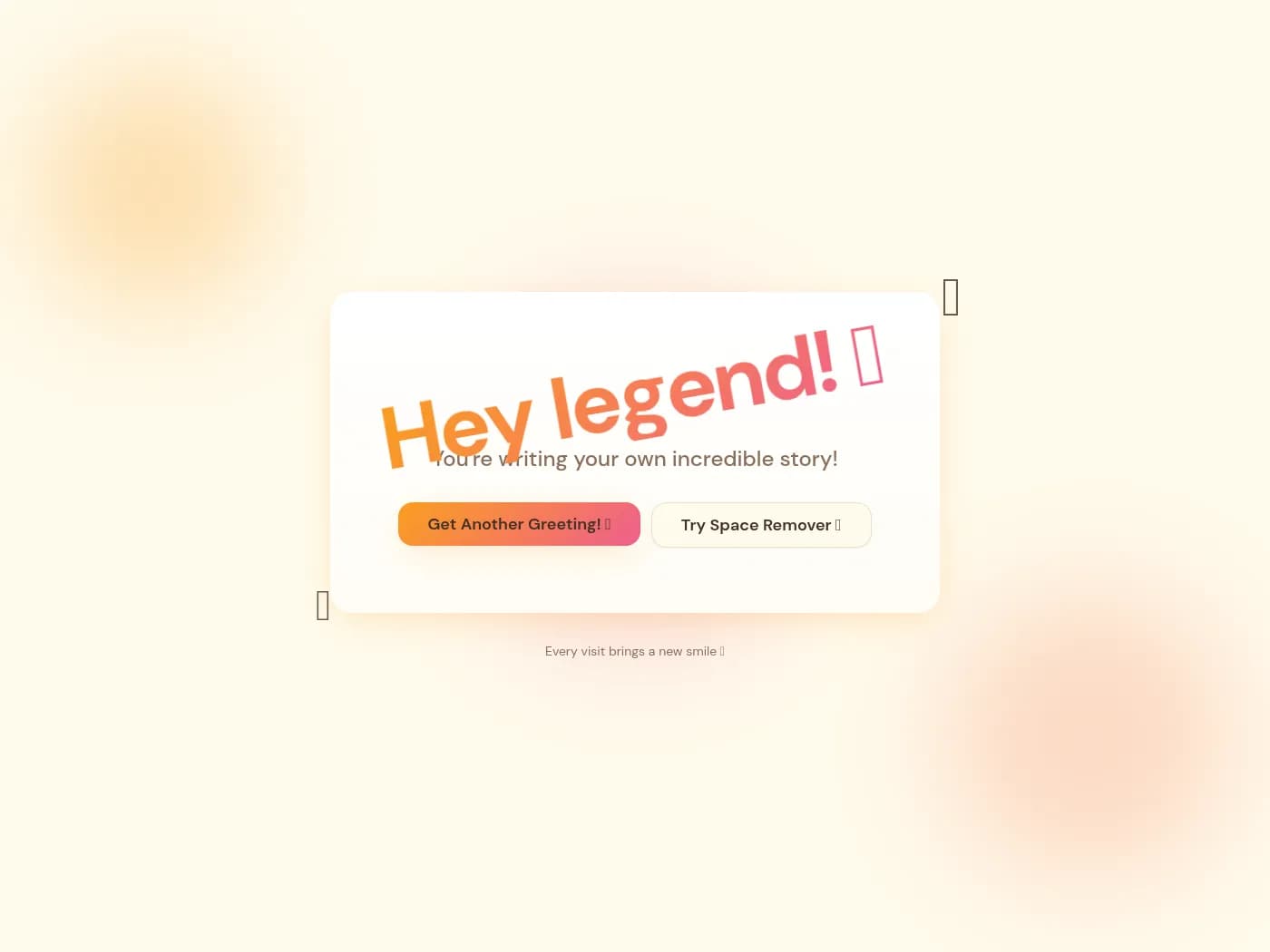 Hey - Friendly Greeting App