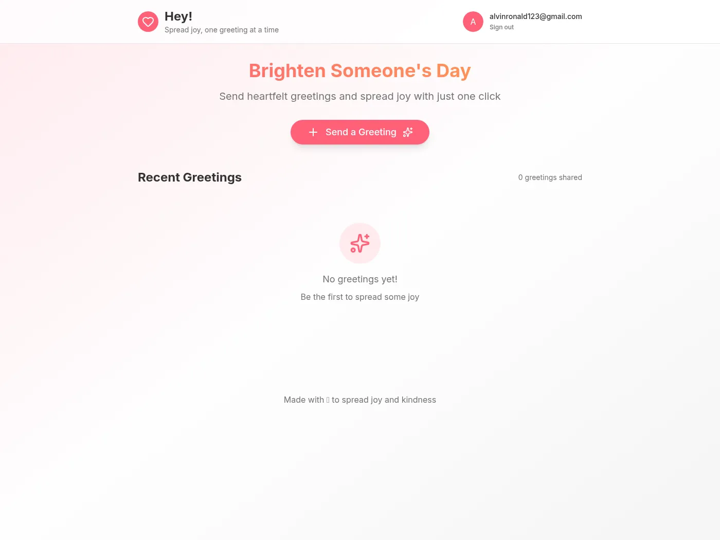 Hey: A Friendly Greeting App