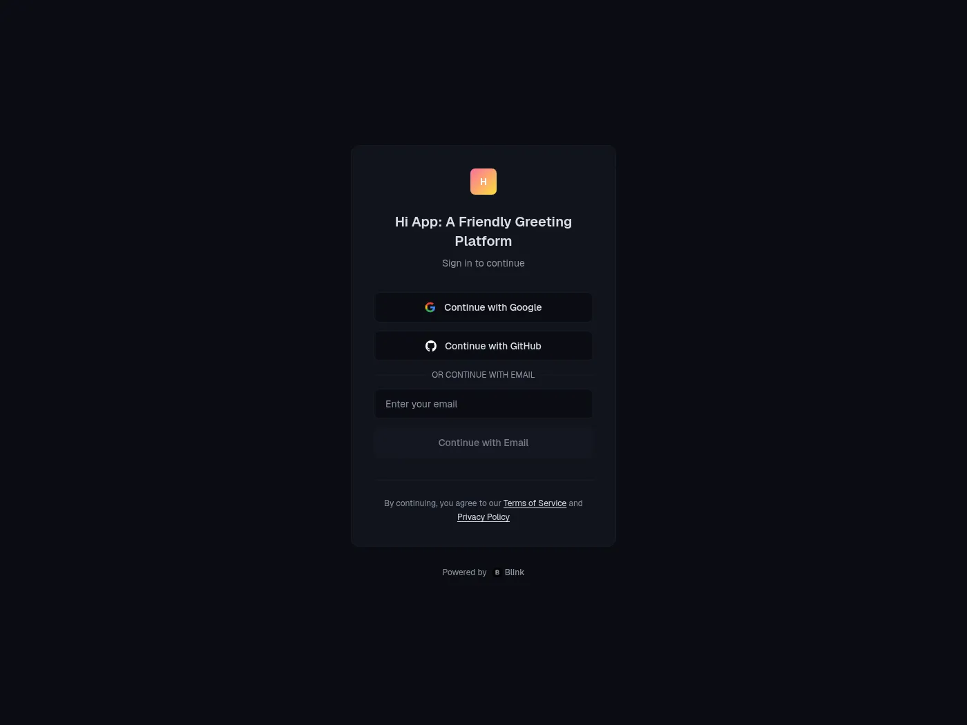 Hi App: A Friendly Greeting Platform
