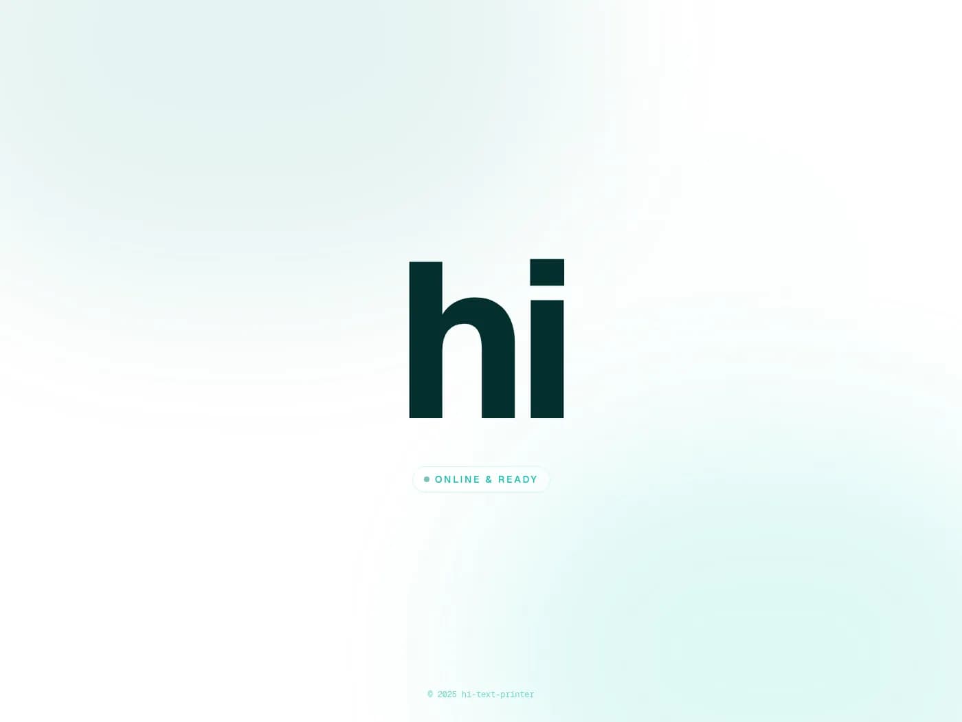 Hi Text Printer