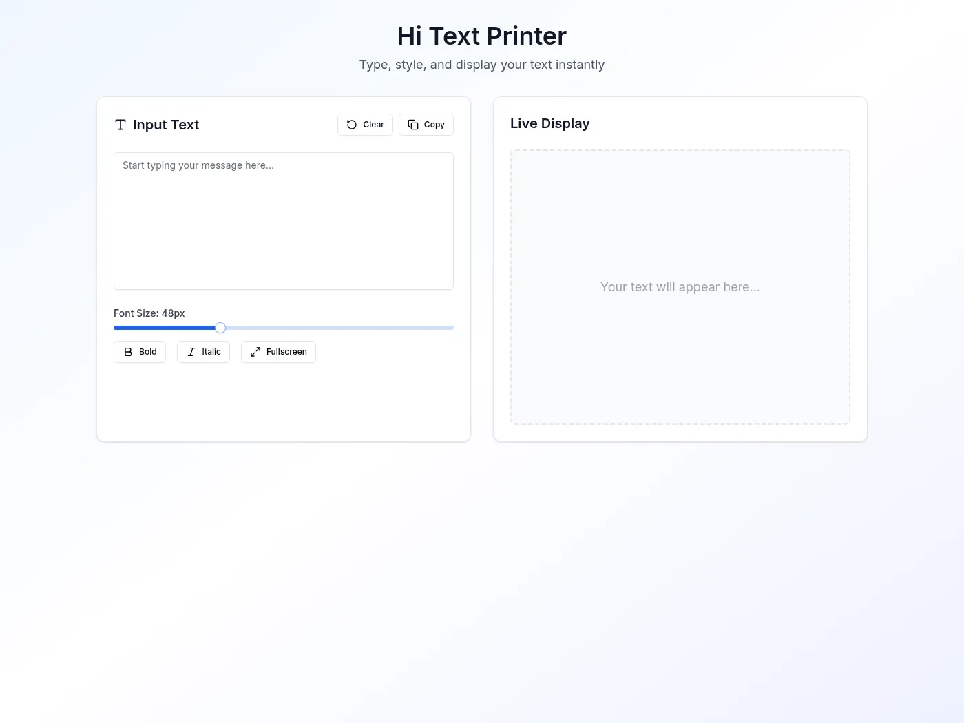 Hi Text Printer