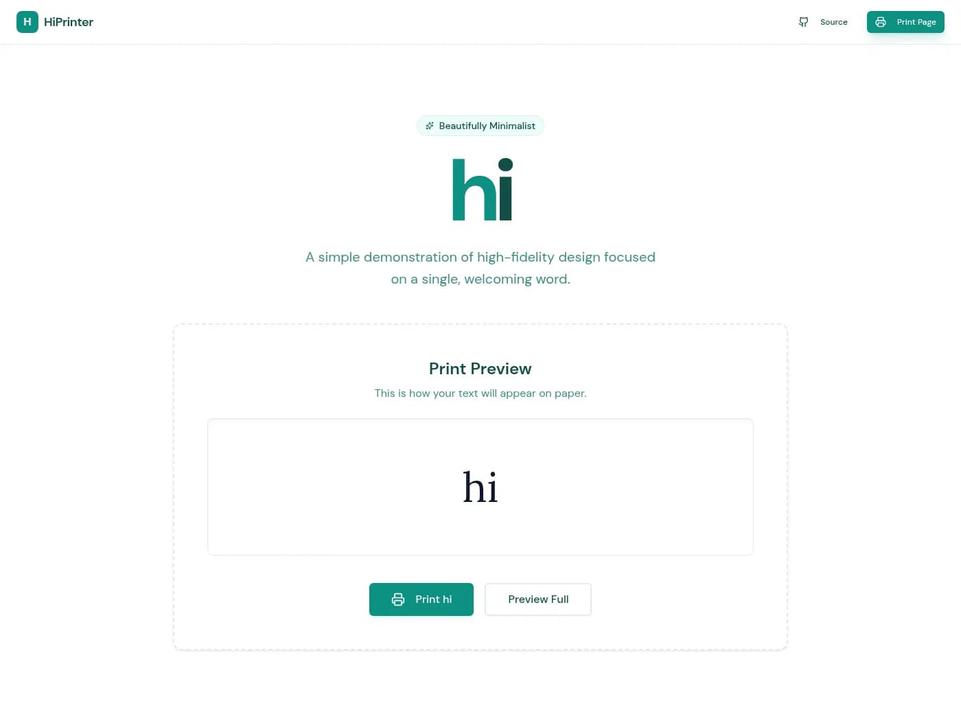Hi Text Printer