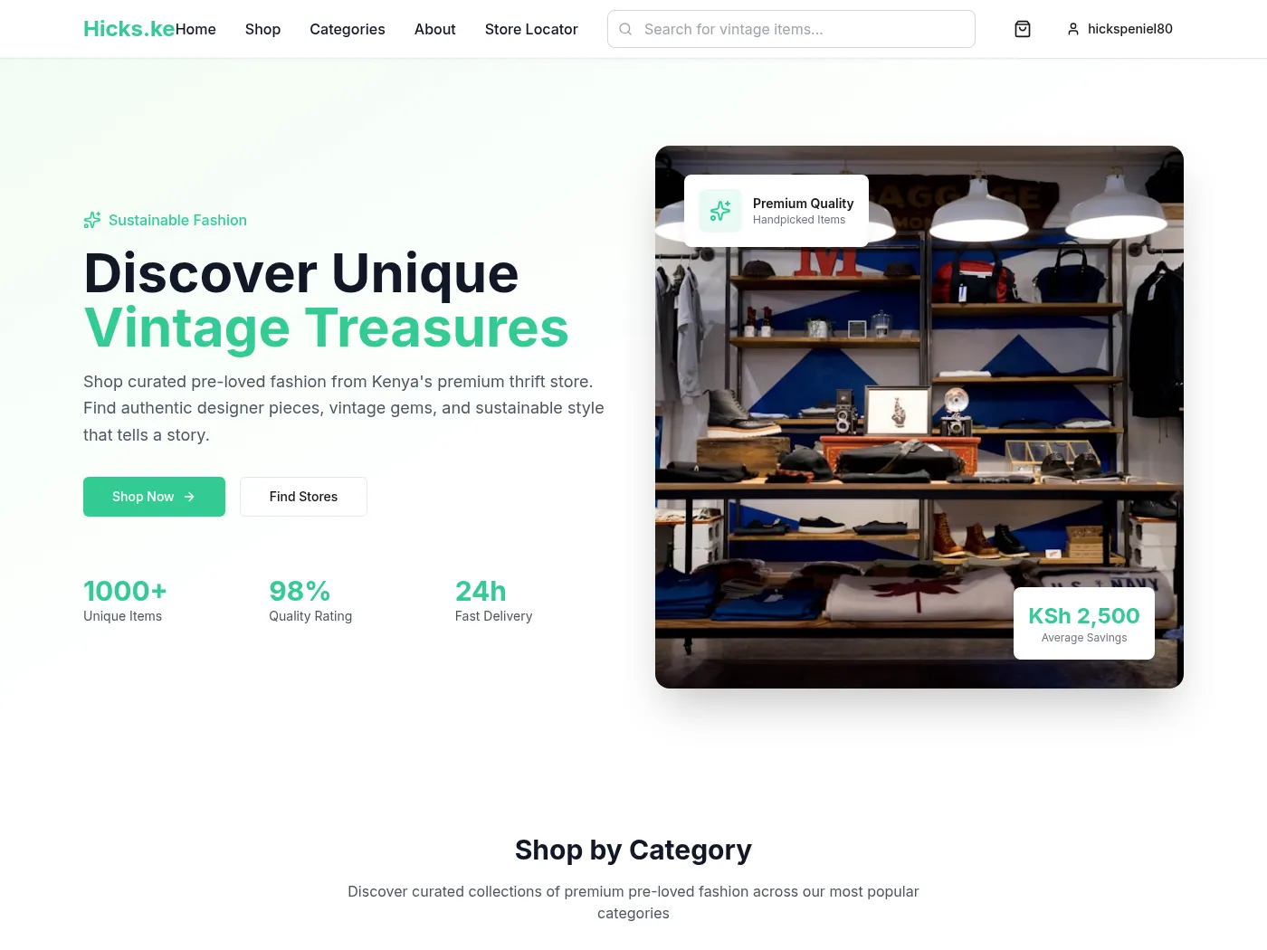 Hicks.ke Thrifting E-Commerce Platform