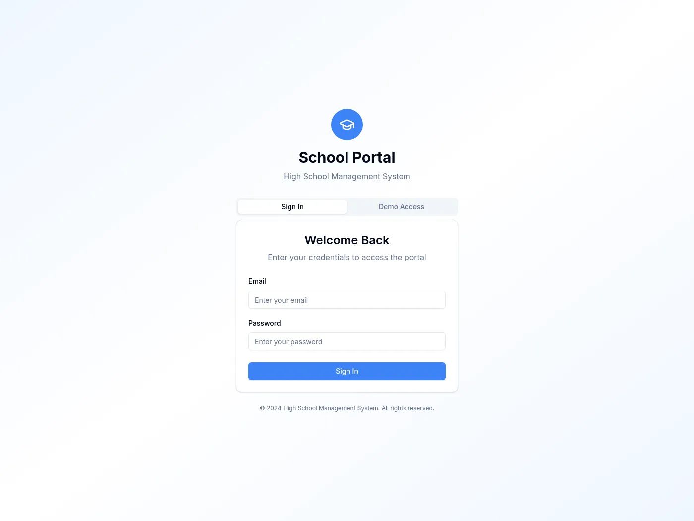 Comprehensive High School Management System