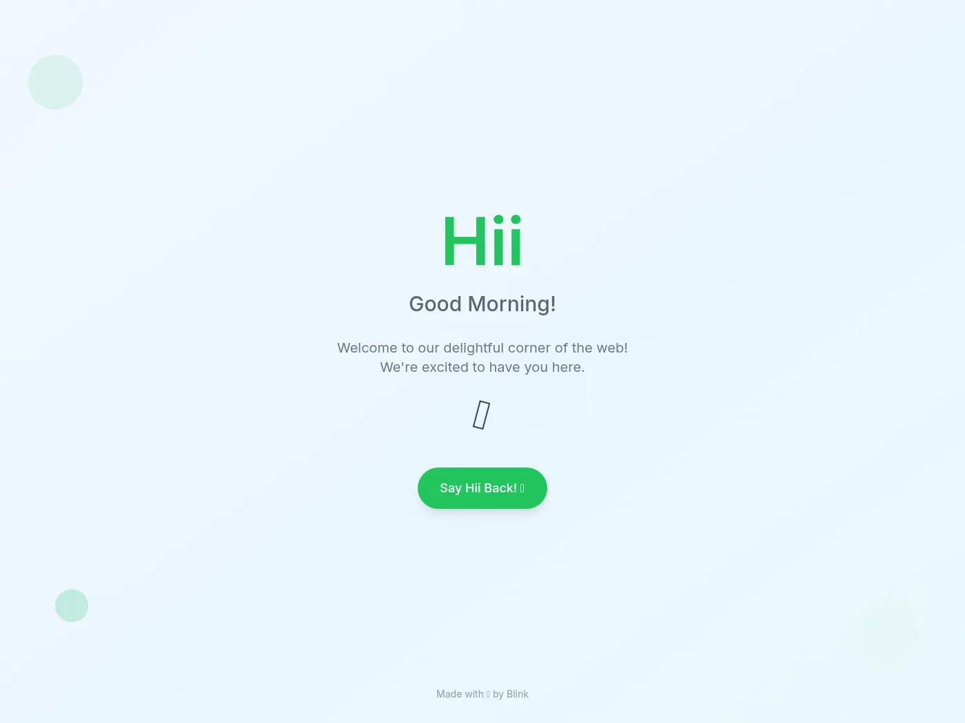 Hii - A Simple Greeting App
