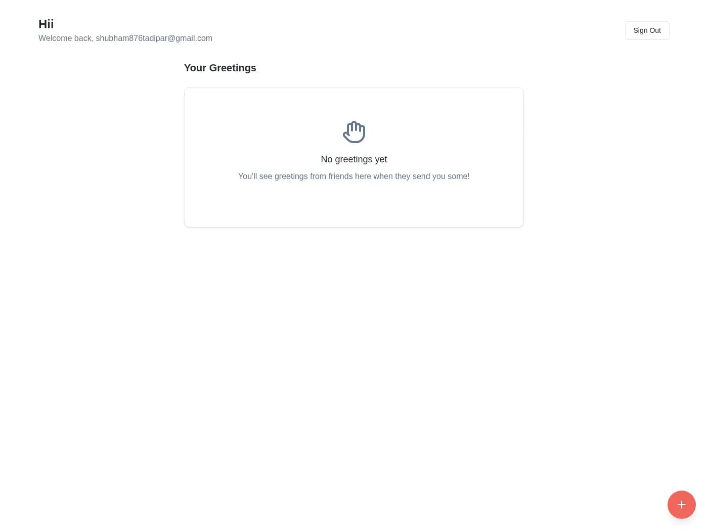 Hii - Minimal Social Greeting App