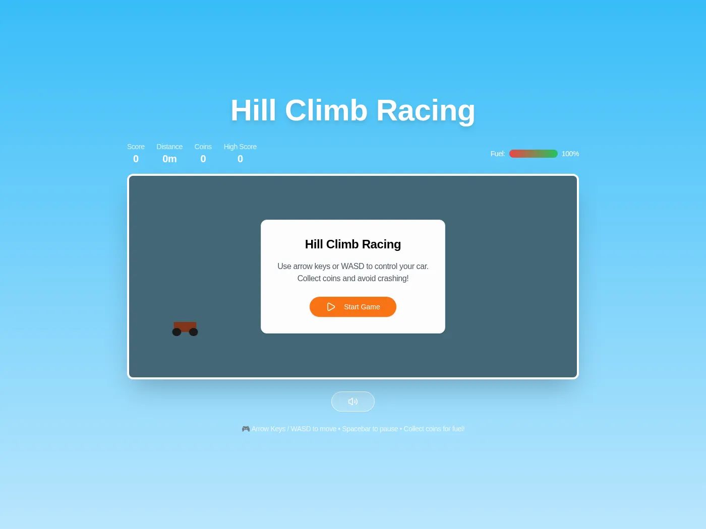 Hill Climb Car Game