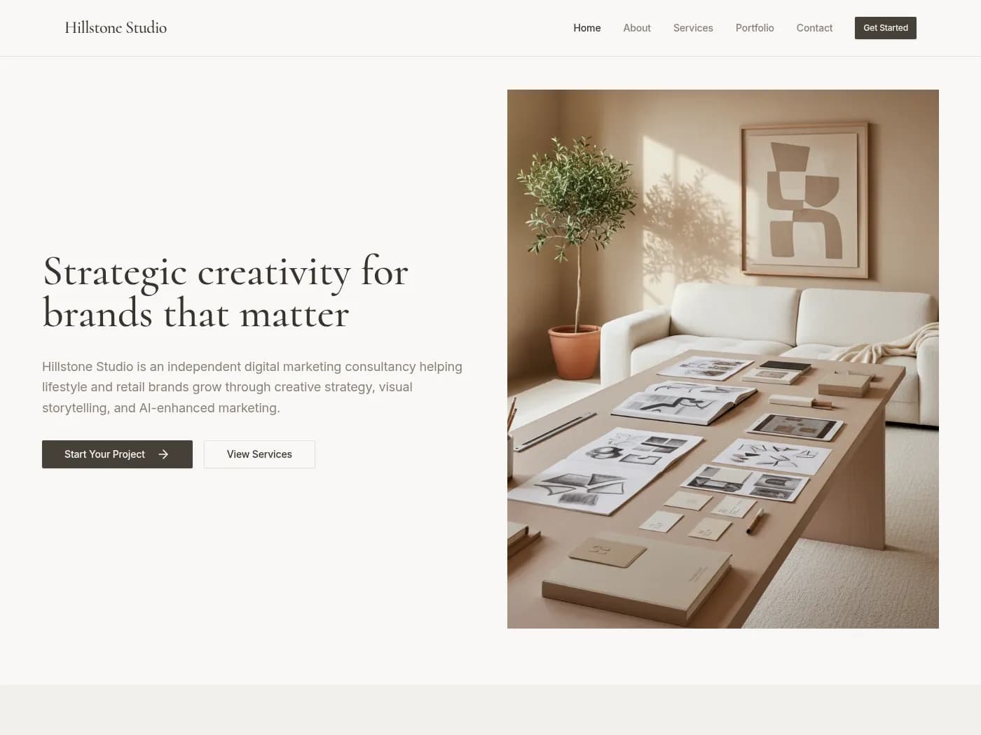 Hillstone Studio Digital Agency Website