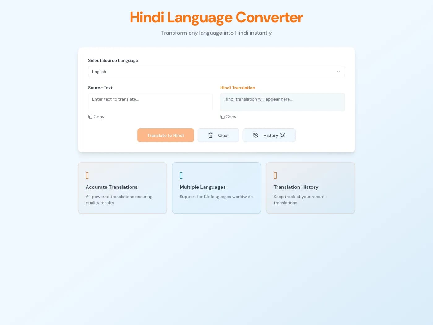 Hindi Language Converter