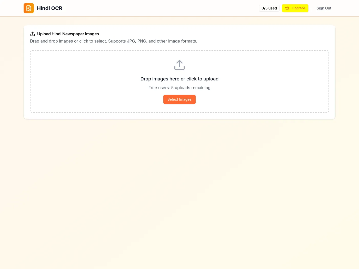 Hindi OCR Text Extractor