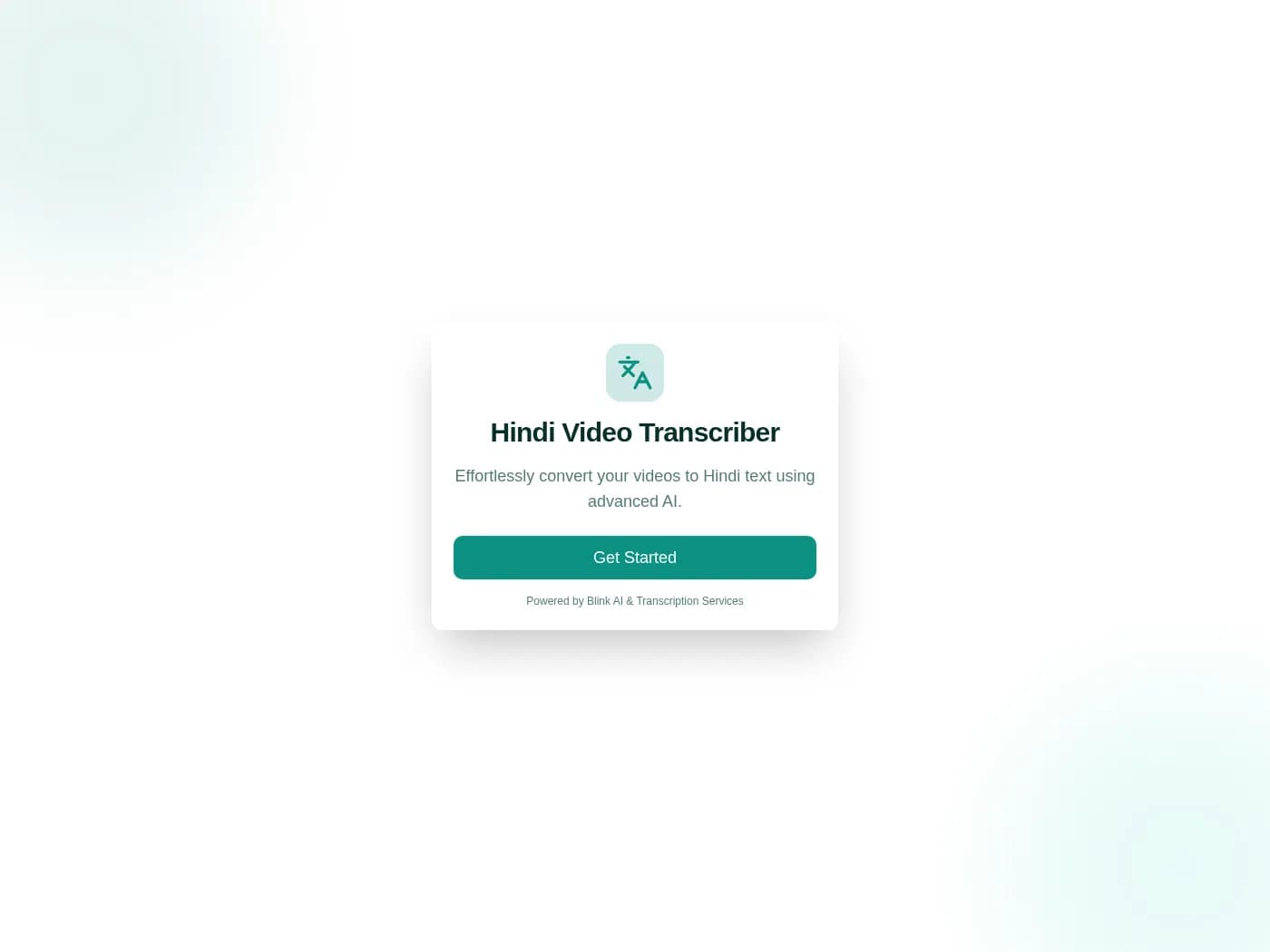 Hindi Video Transcriber