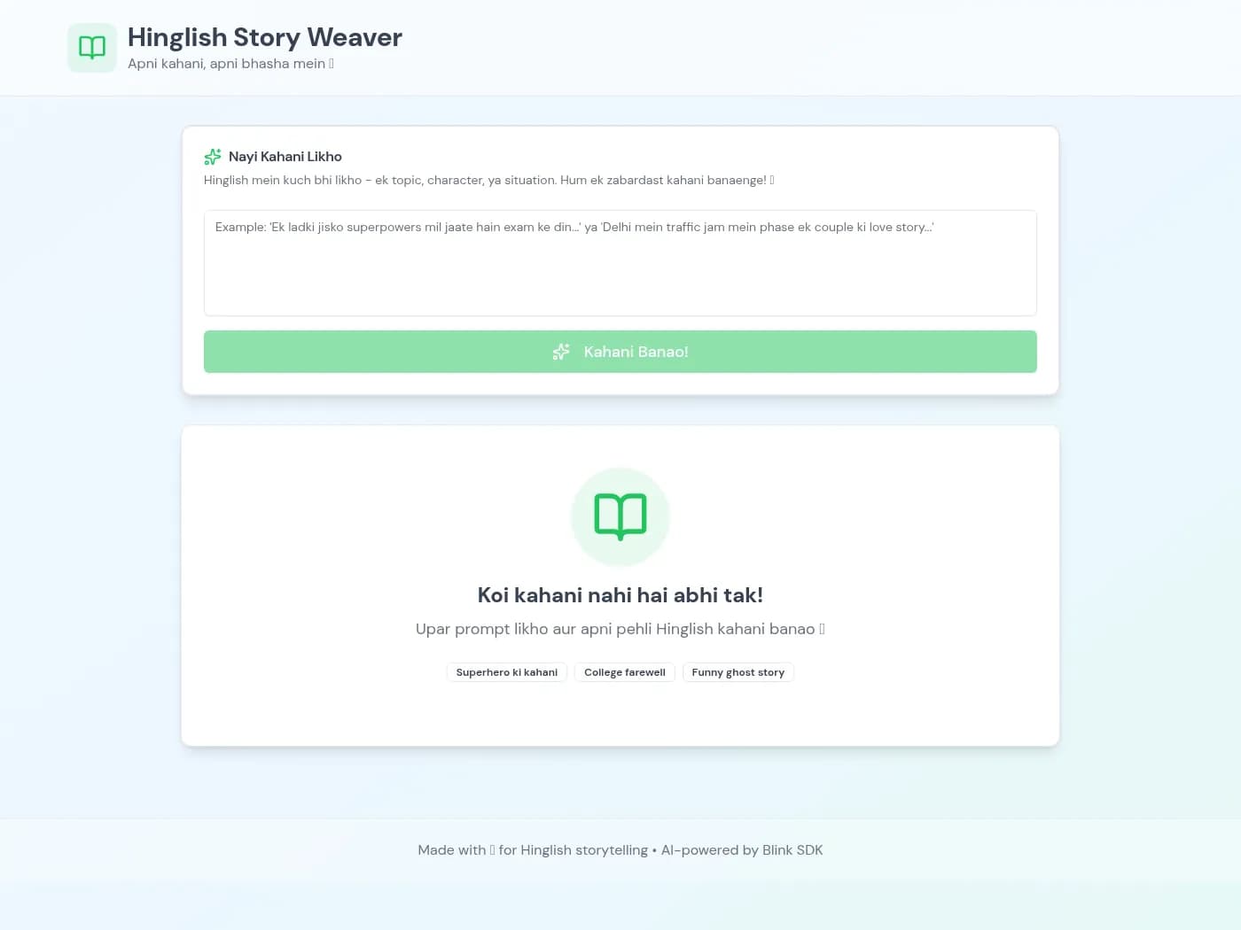Hinglish Story Weaver