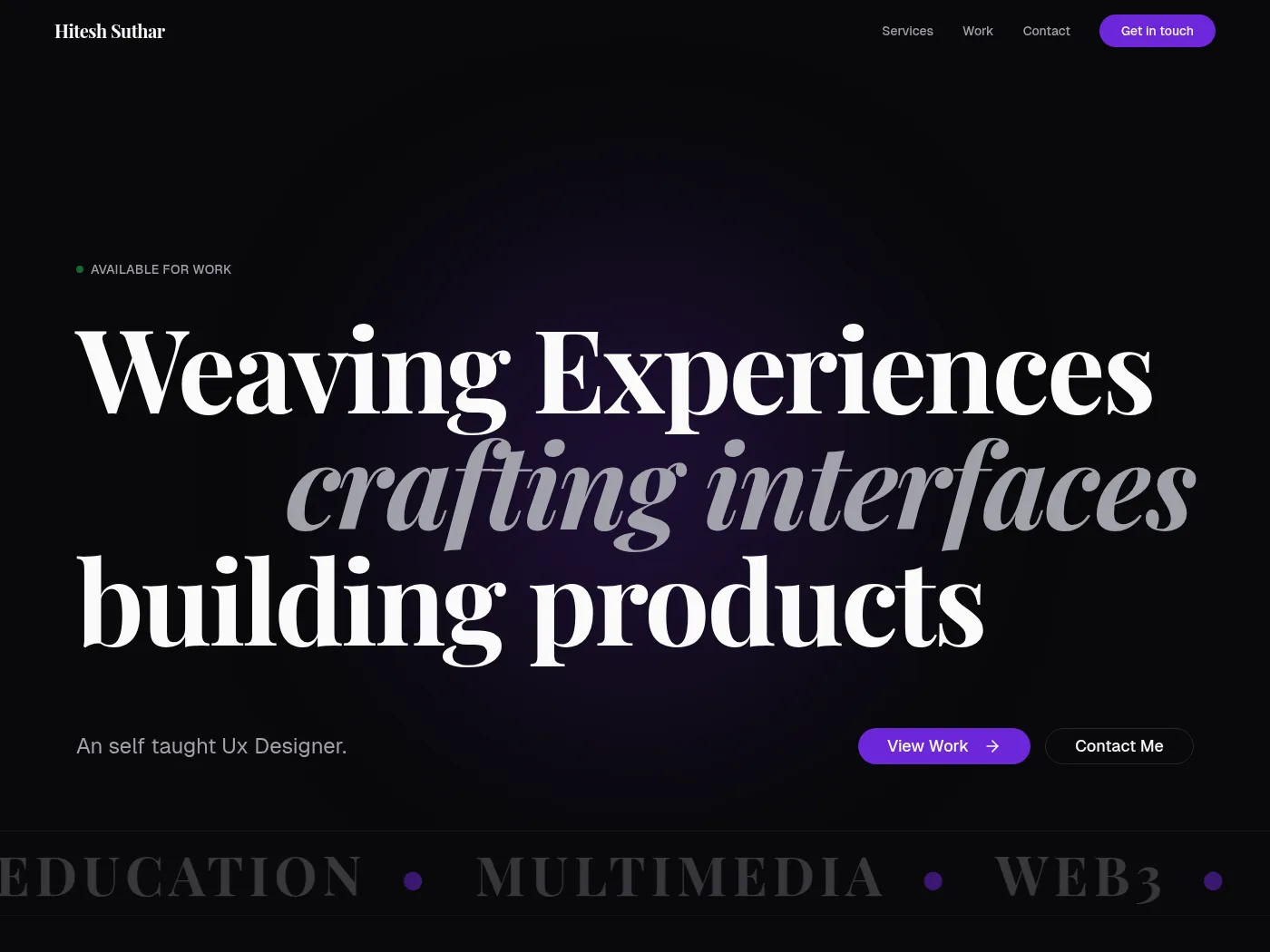 Hitesh Suthar Portfolio Website Clone