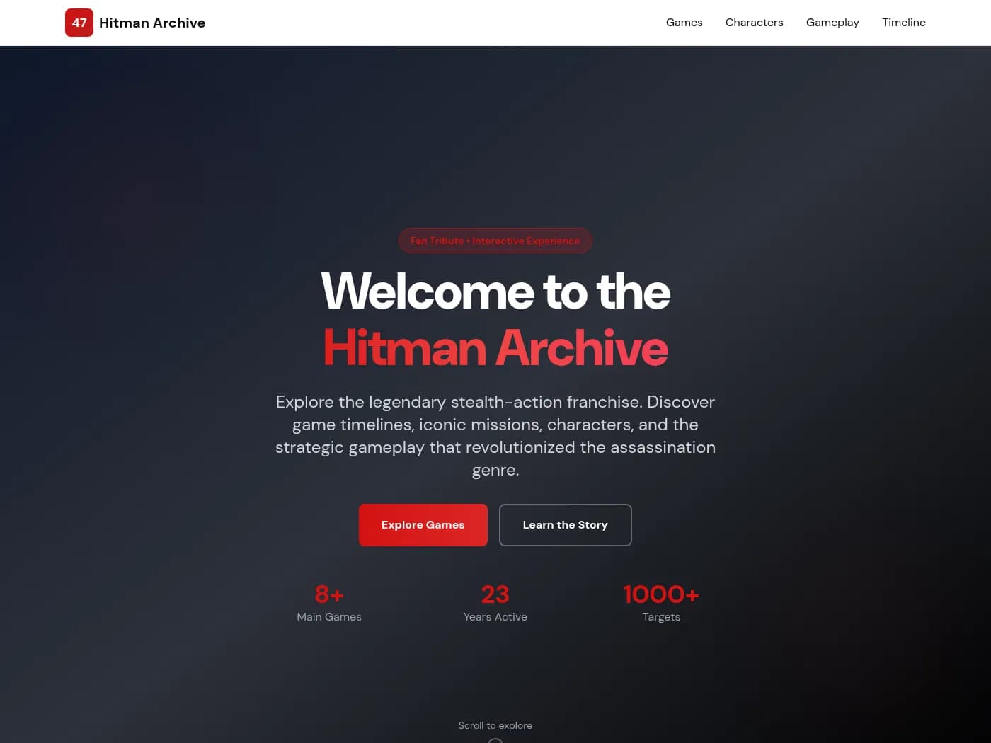 Hitman Fan Tribute: Interactive Exploration of the Franchise