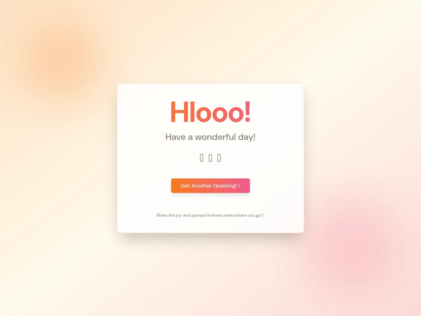Hlooo Greeting App