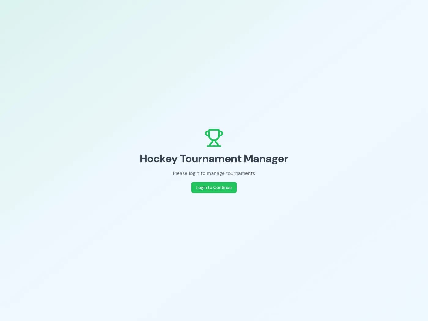 Hockey Tournament Manager