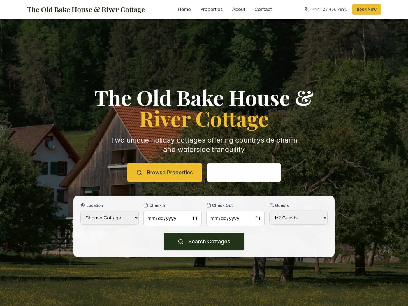 Holiday Cottages Booking Platform