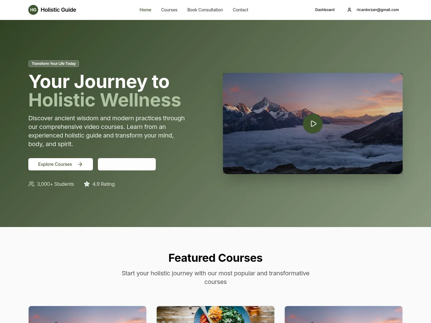 Holistic Guide Course Platform