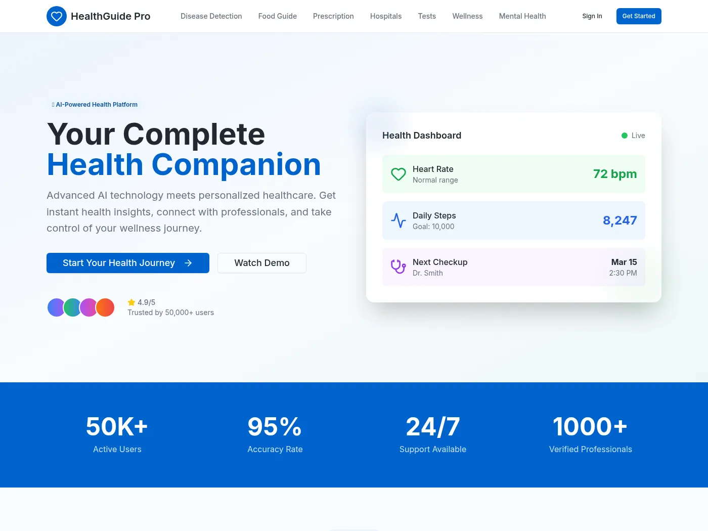 Holistic Health Companion Platform