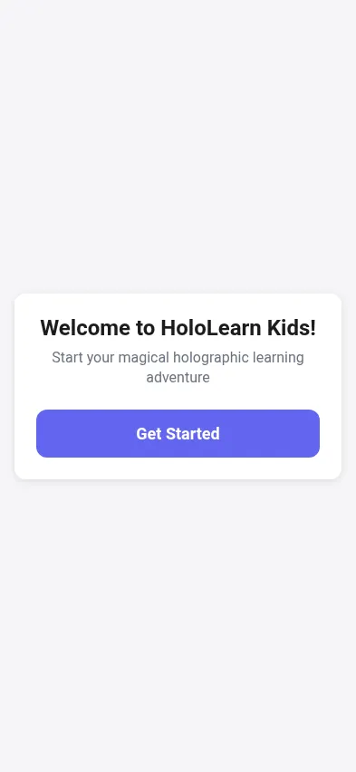 HoloLearn Kids: Interactive Holographic Learning App