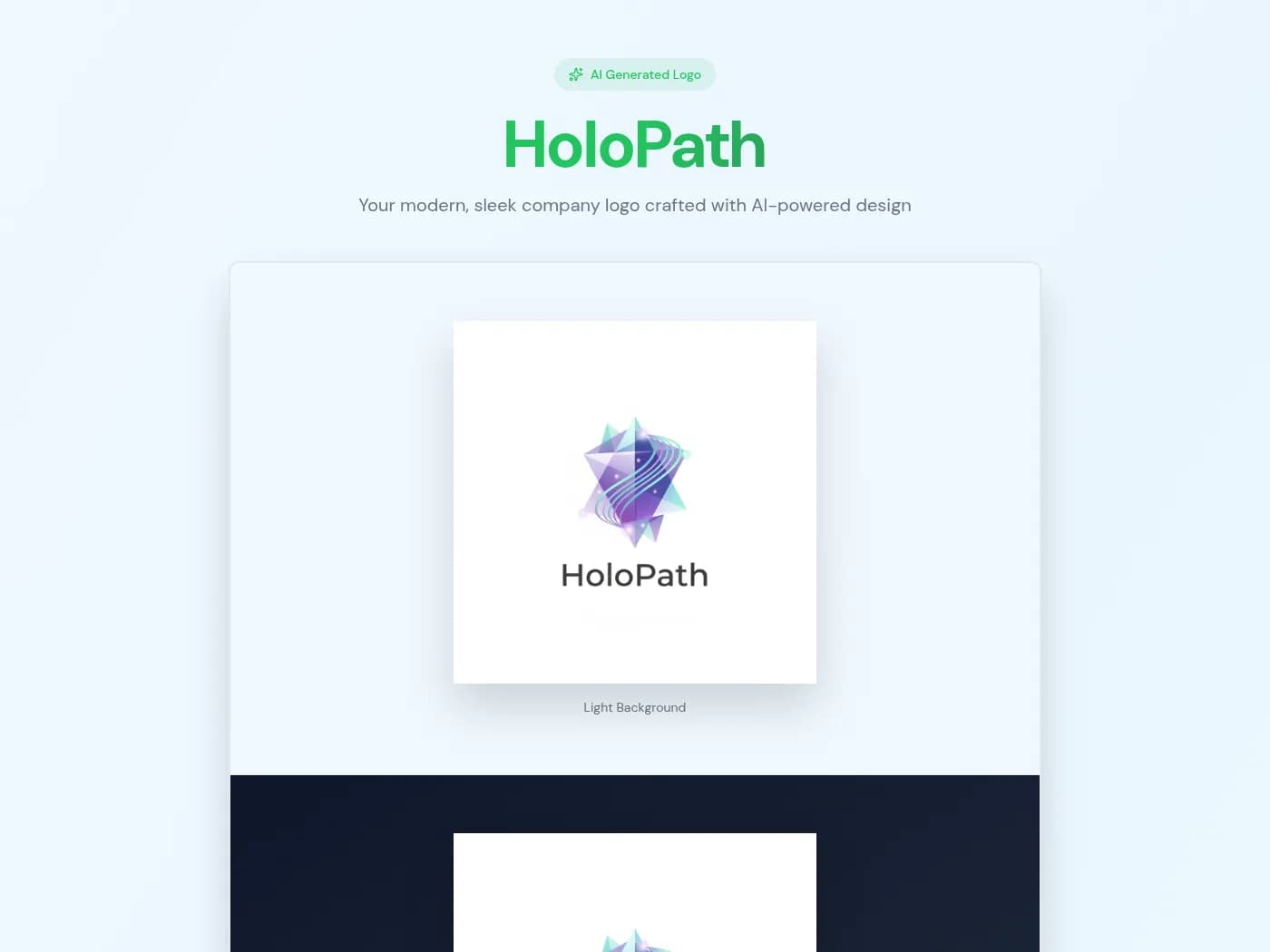 HoloPath Logo Generator