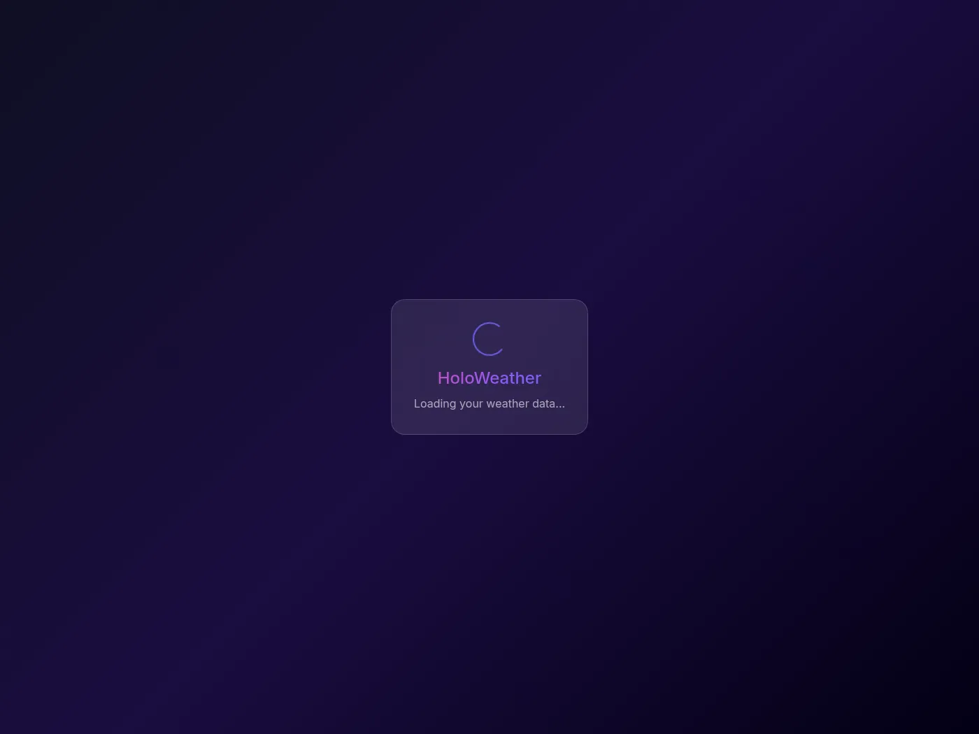HoloWeather: Interactive, Accurate, and Visually Stunning Weather App