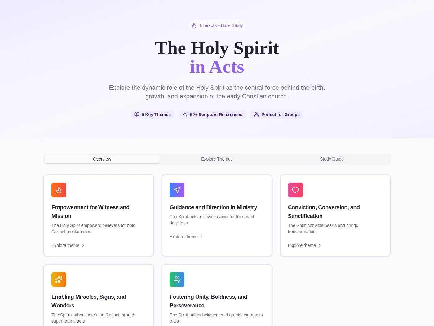 The Holy Spirit in Acts: Interactive Study Tool