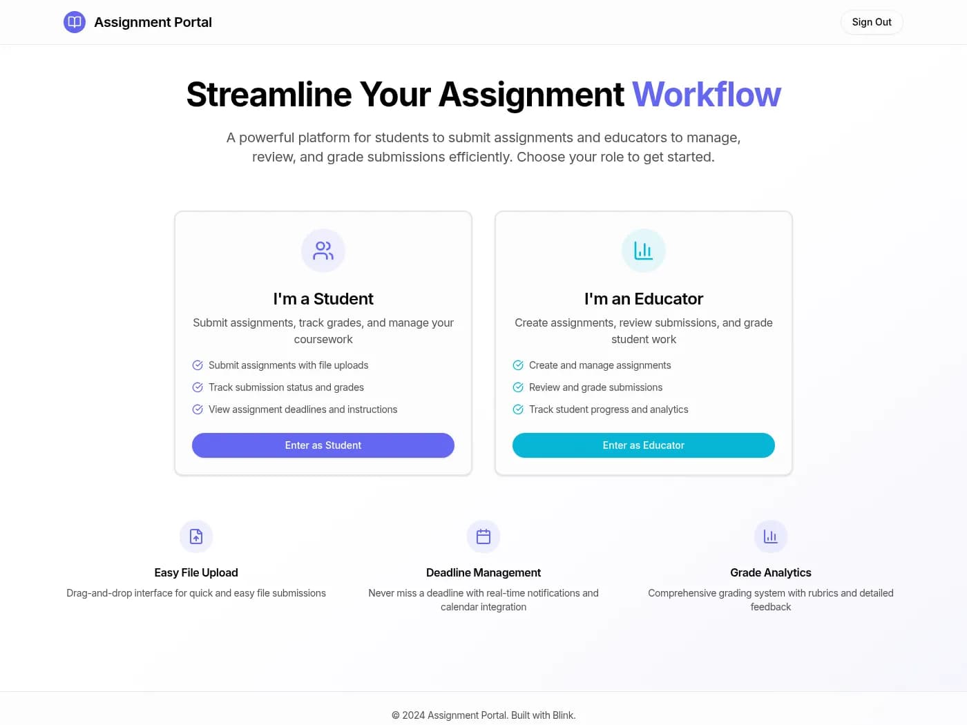 Home Assignment Submission Portal