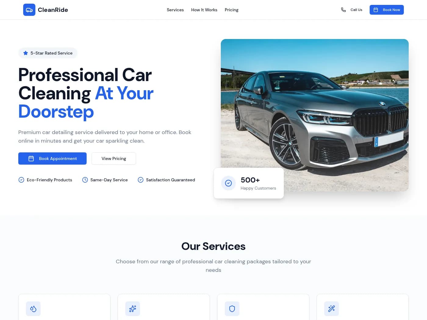 Home Car Cleaning Booking Scheduler