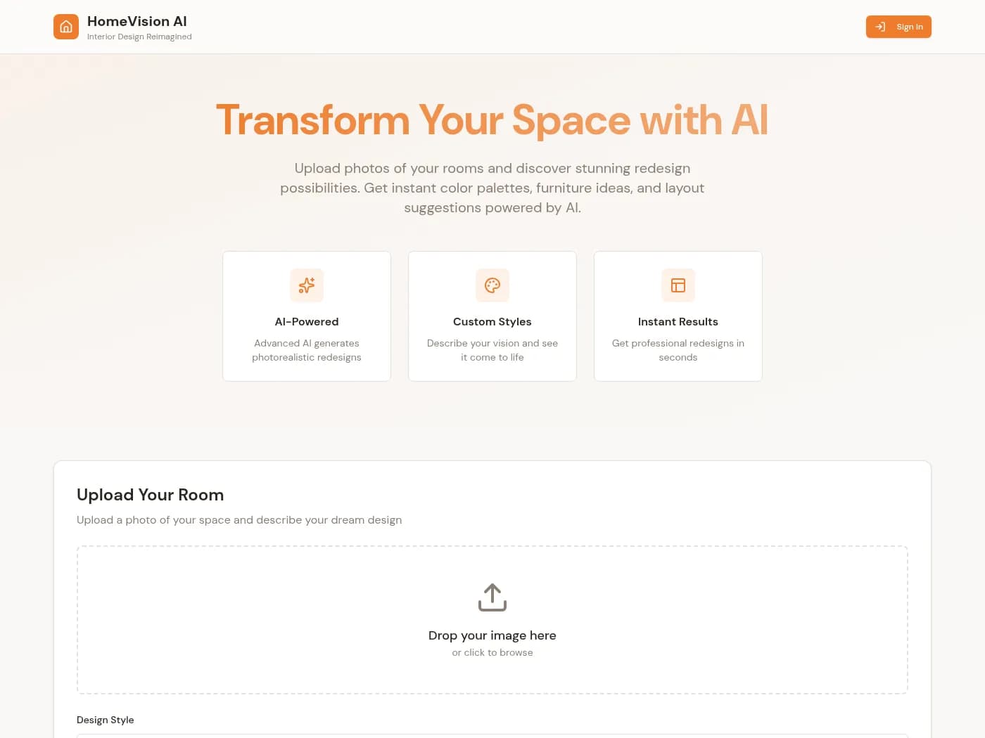 Home Redesign Inspiration App