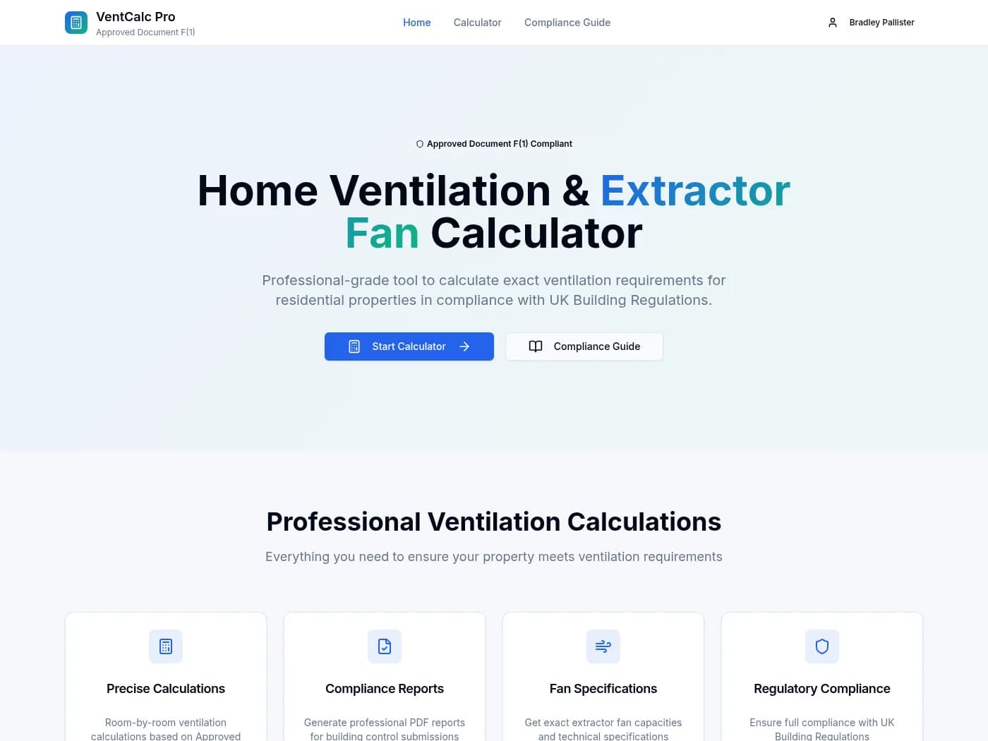 Home Ventilation & Extractor Fan Calculator