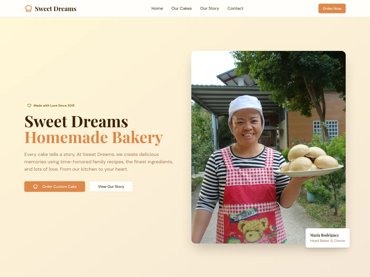Homemade Cake Shop & Bakery Website