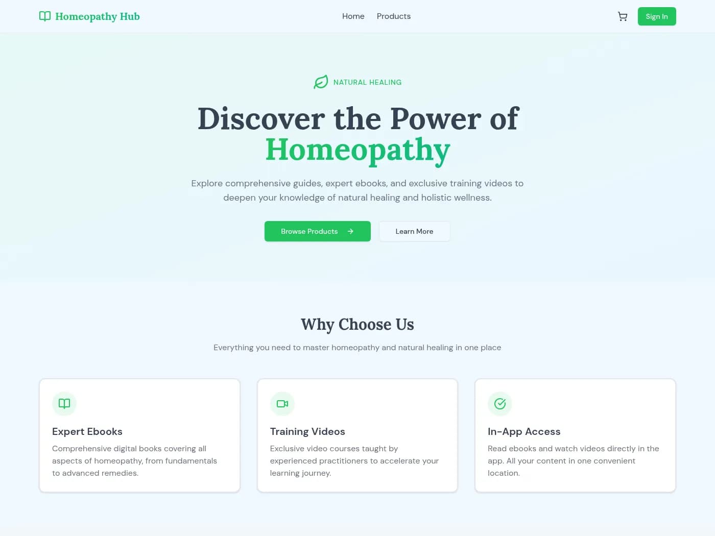 Homeopathy Knowledge Hub with Product Marketplace