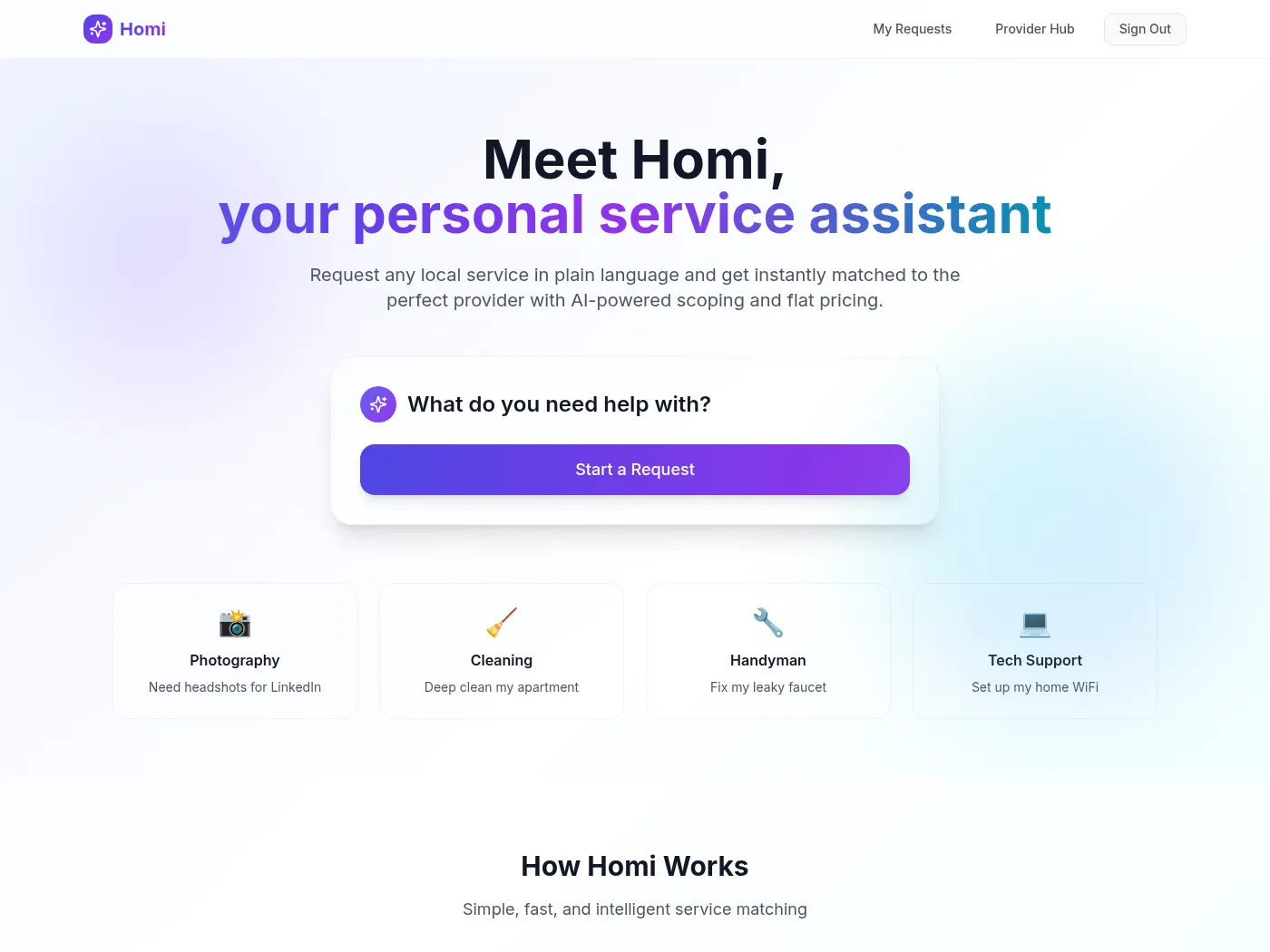 Homi - AI-Powered Local Services Marketplace