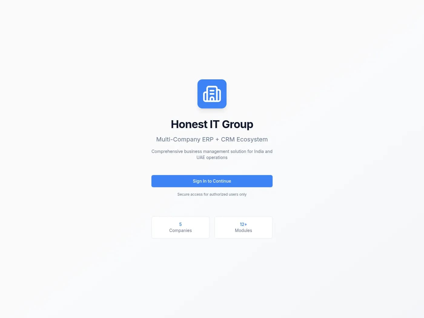Honest IT Group Multi-Company ERP + CRM Ecosystem