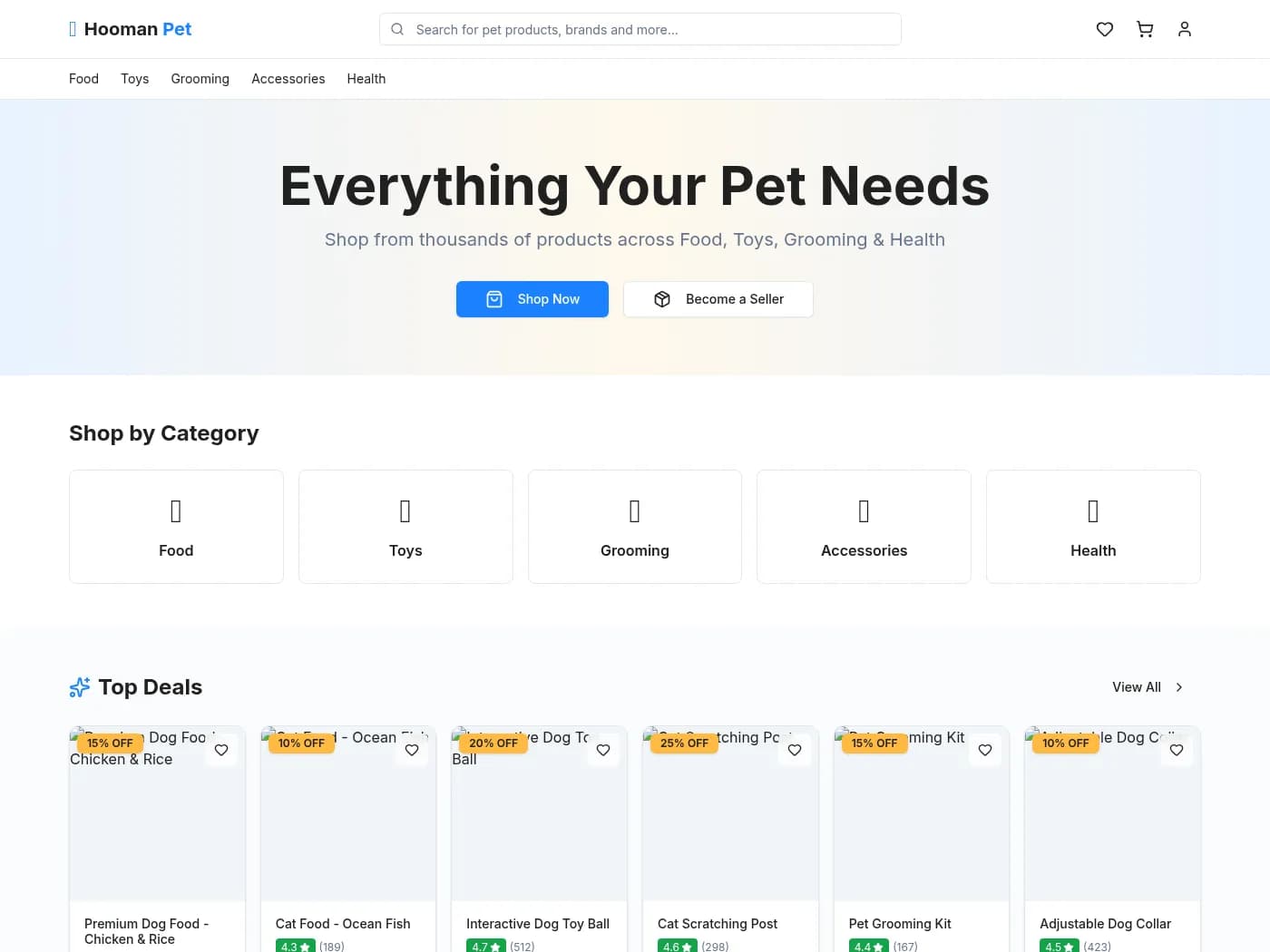 Hooman Pet Marketplace Platform