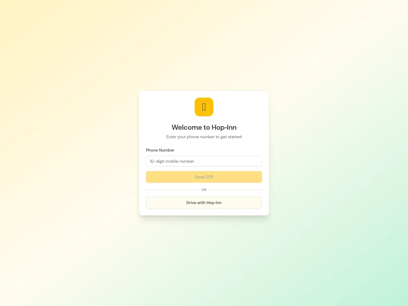 Hop‑Inn: Shared Autorickshaw Frontend