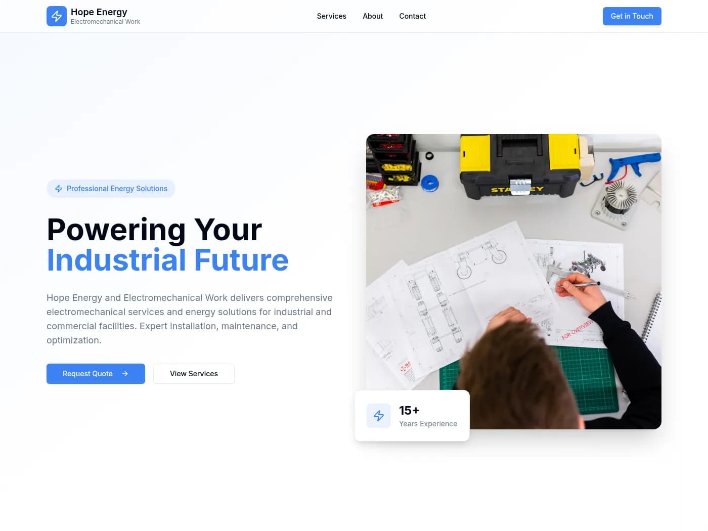 Hope Energy and Electromechanical Work Company Website