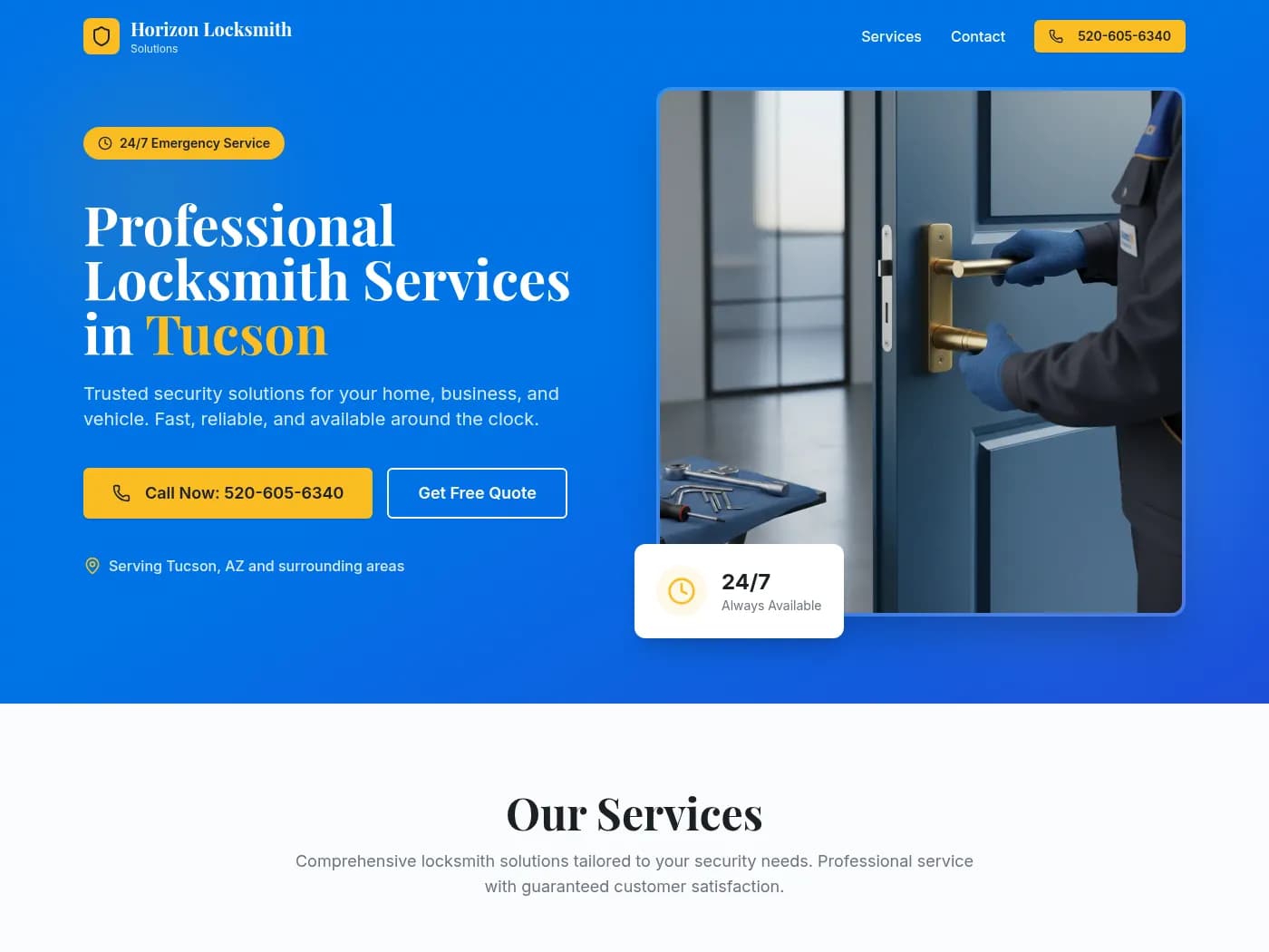 Horizon Locksmith Solutions Professional Website