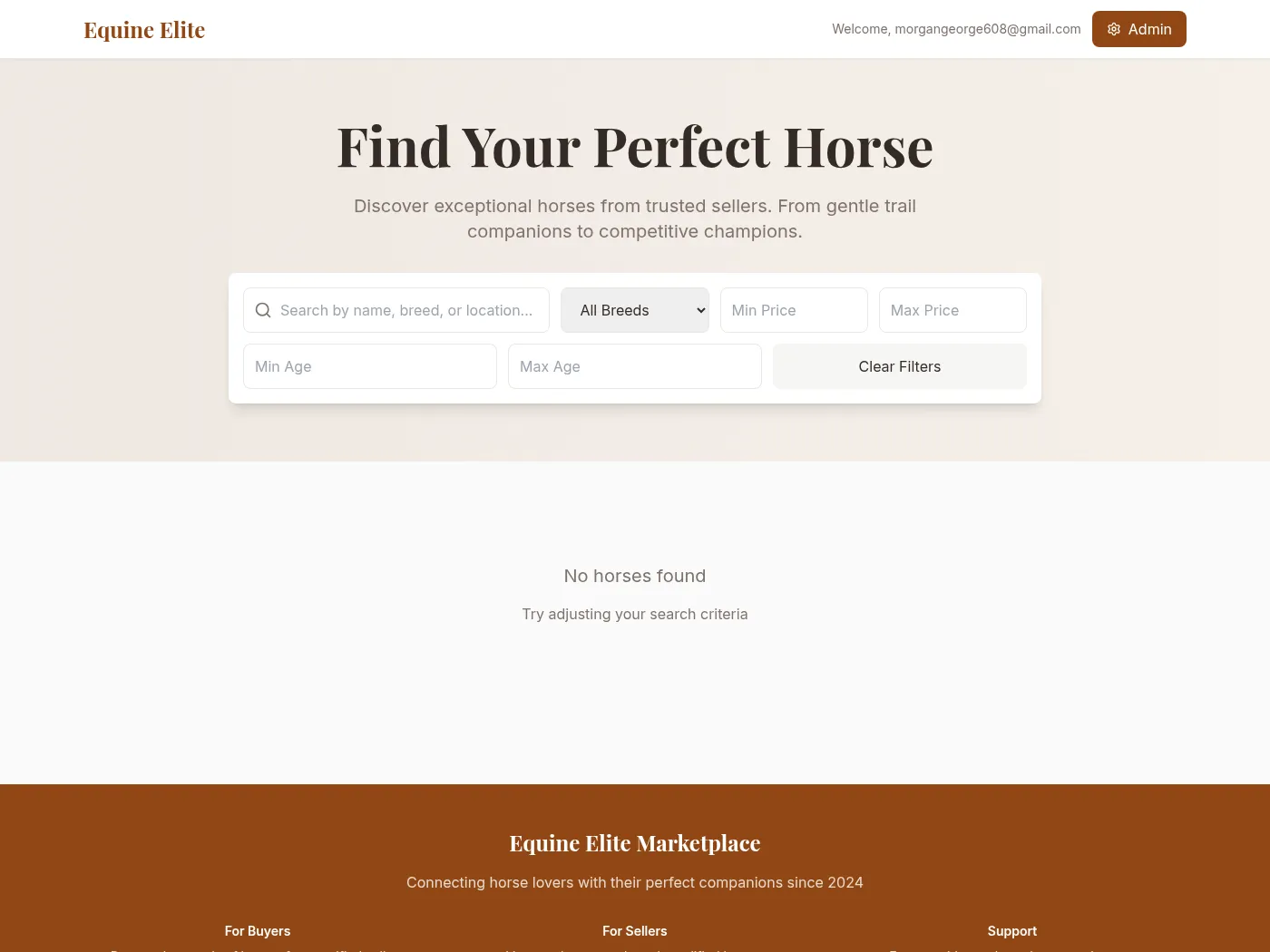 Horse Marketplace Web Platform